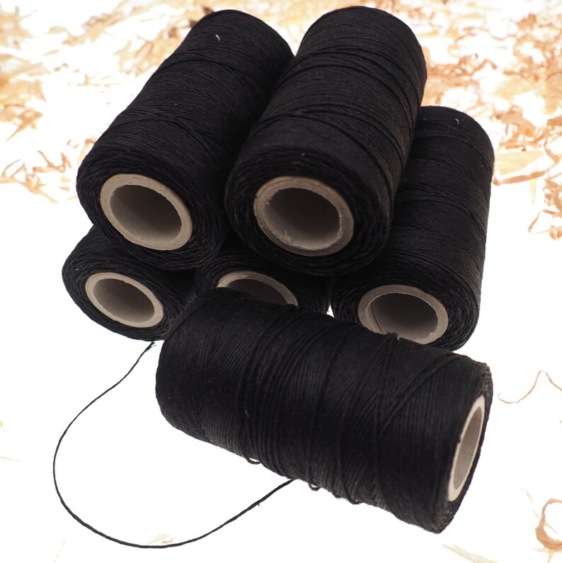Black Linen Thread Unwaxed Black Linen String Warp Thread - Etsy