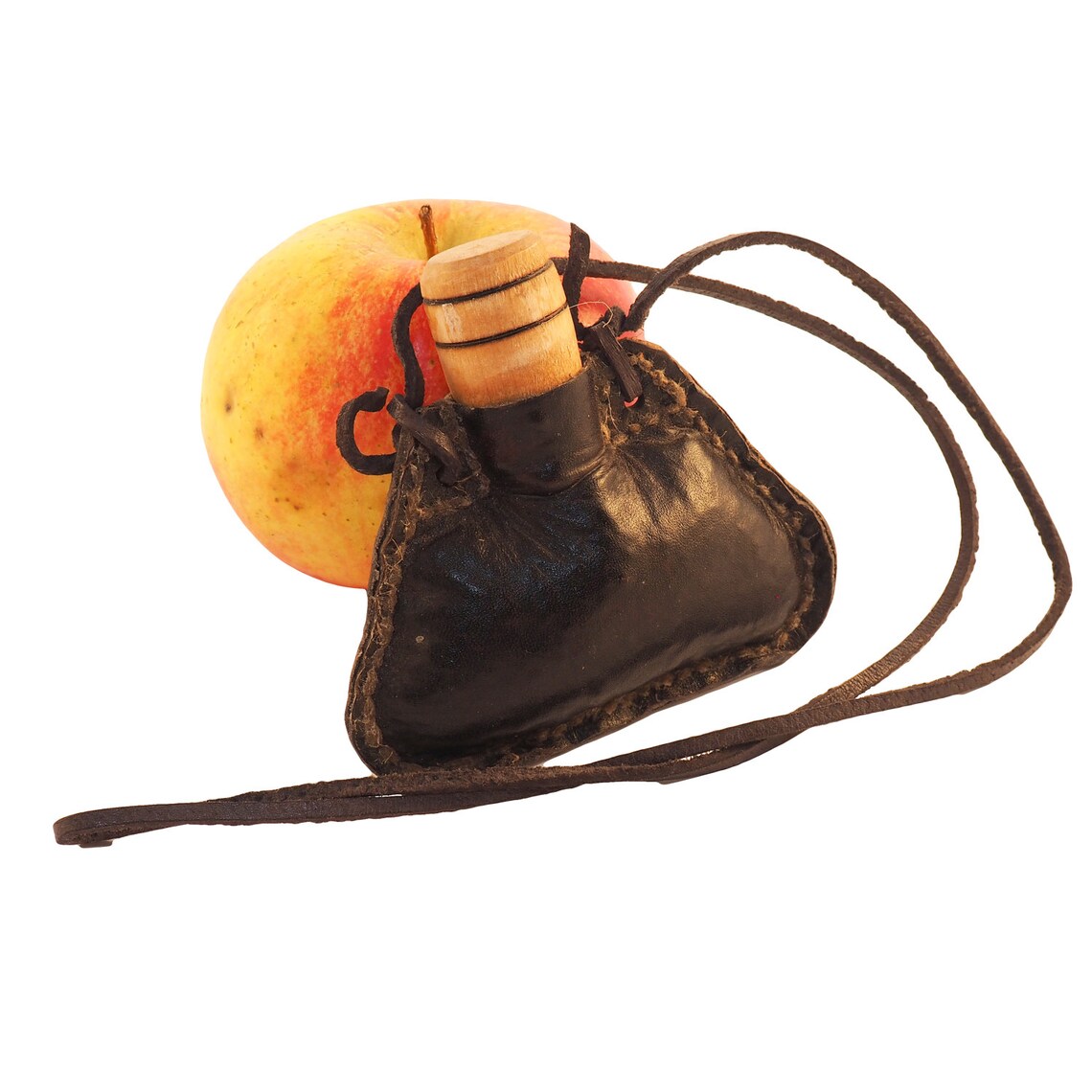 Hand Crafted Medieval Leather Wine Skin Flask - 5 Oz - Etsy
