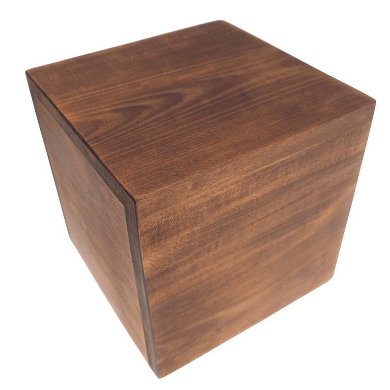 Simple Square Personalized Wood Urn for Human Ashes Hand | Etsy