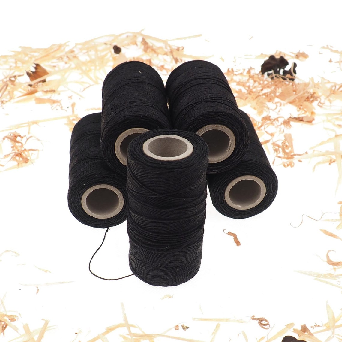 Black Linen Thread Unwaxed Black Linen String Warp Thread - Etsy