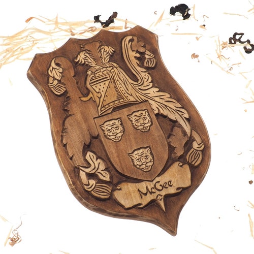 Pearson Personalized Family Crest Hand Carved Coat of Arms - Etsy