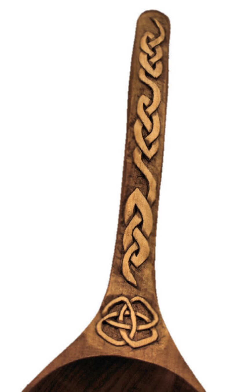 Hand Carved Spoon With a Celtic Pattern - Etsy