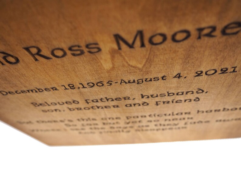 BIG Square Personalized Wood Urn for Human Ashes Your Own | Etsy