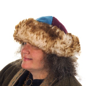 Viking Wool Hat, Blue Violet, Hand Sewn, Wool and Sheep, Larp, Medieval ...