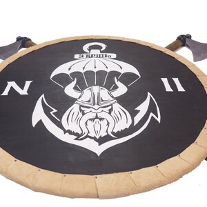 Personalized Viking Shield Pattern With 2 Axes, 30 Inch, Norseman Wall ...