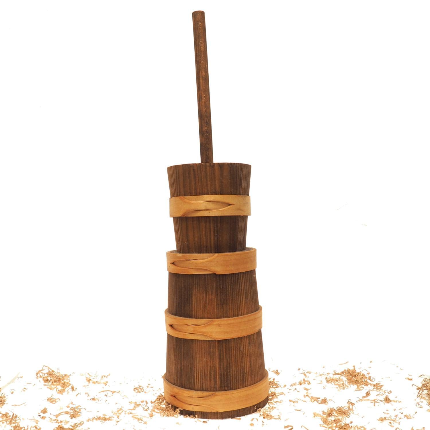 Small fully functional stave butter churner hand made medieval rustical ...