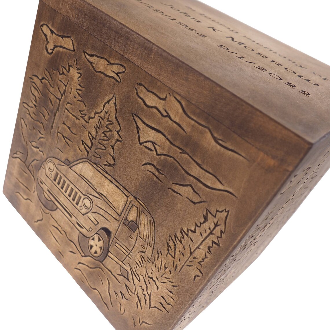 Square Personalized Wood Urn for Human Ashes Wooden Memorial - Etsy