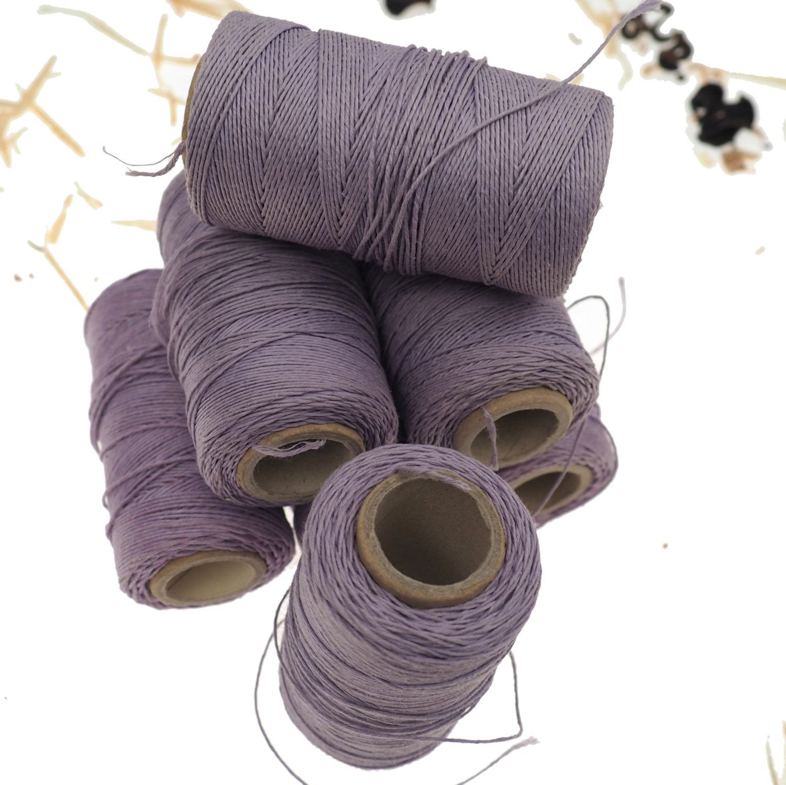 Violet Linen Thread Unwaxed Linen String natural Warp Thread - Etsy