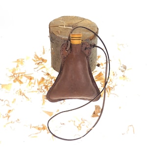 Bright Leather Small Hand Crafted Authentic Medieval Wine Skin With ...