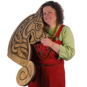 Big Wall Sign, Viking Wolf, Norway, Hand Carving, Viking Decor, Hand ...