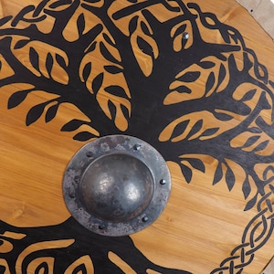 Personalized Big Tree of Life Viking Shield, Norseman, Wall Decor, Larp ...
