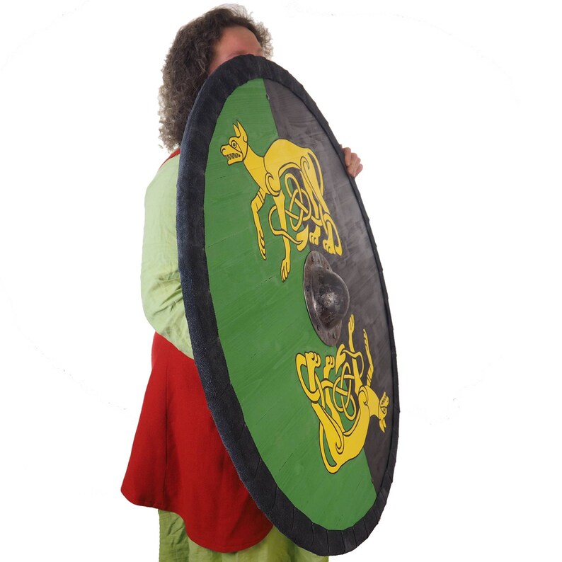 Customized Huge Custom Wolfs Pattern Viking Shield, 36 Inch, Norseman ...