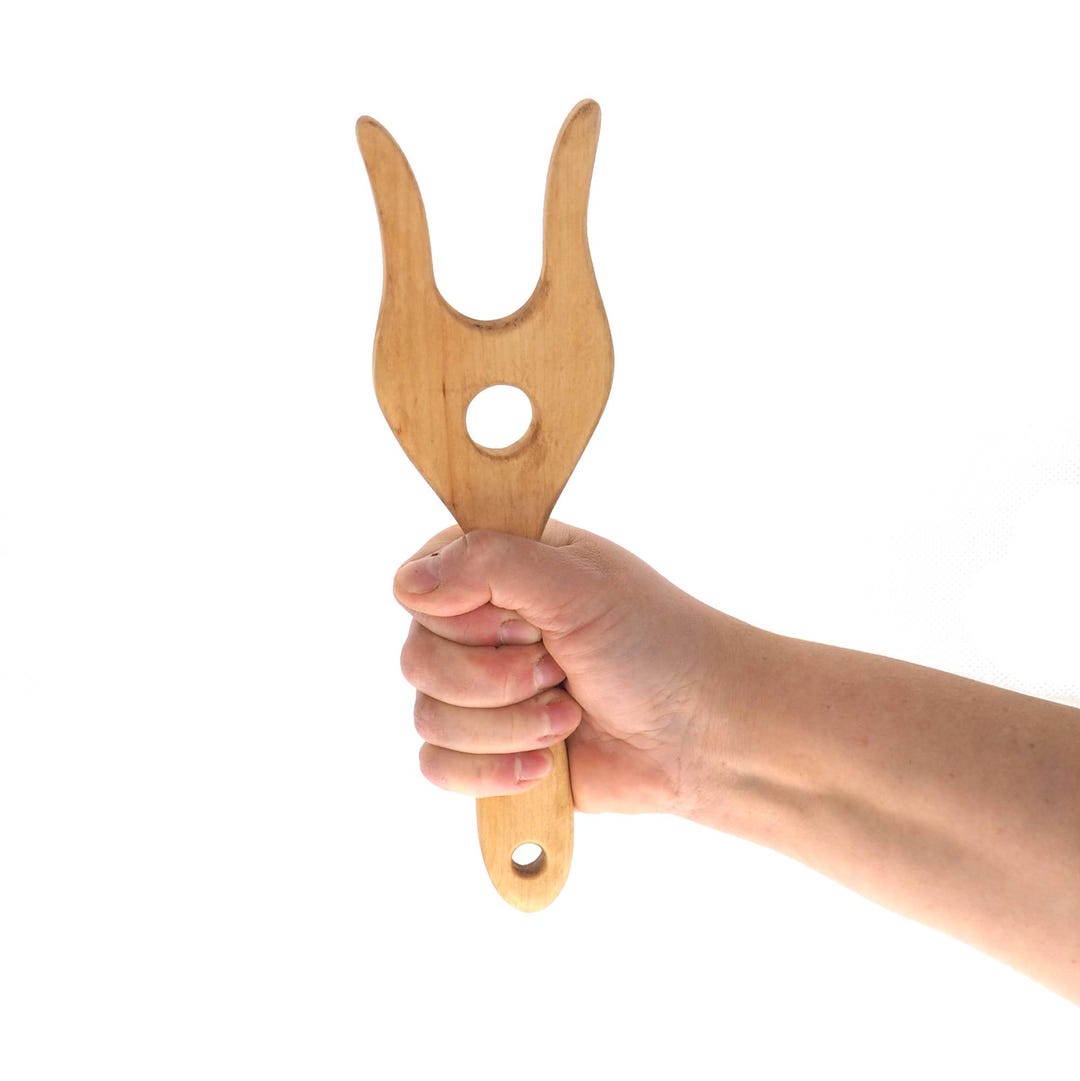 Big Lucet, Knitting Fork, Weaving Fork, Cord Making, Wooden Lucet Fork ...