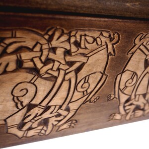 Small Personalized Viking Chest, Hand Carved, Norse Pattern Box, Wedding Gift, SCA Larp ...