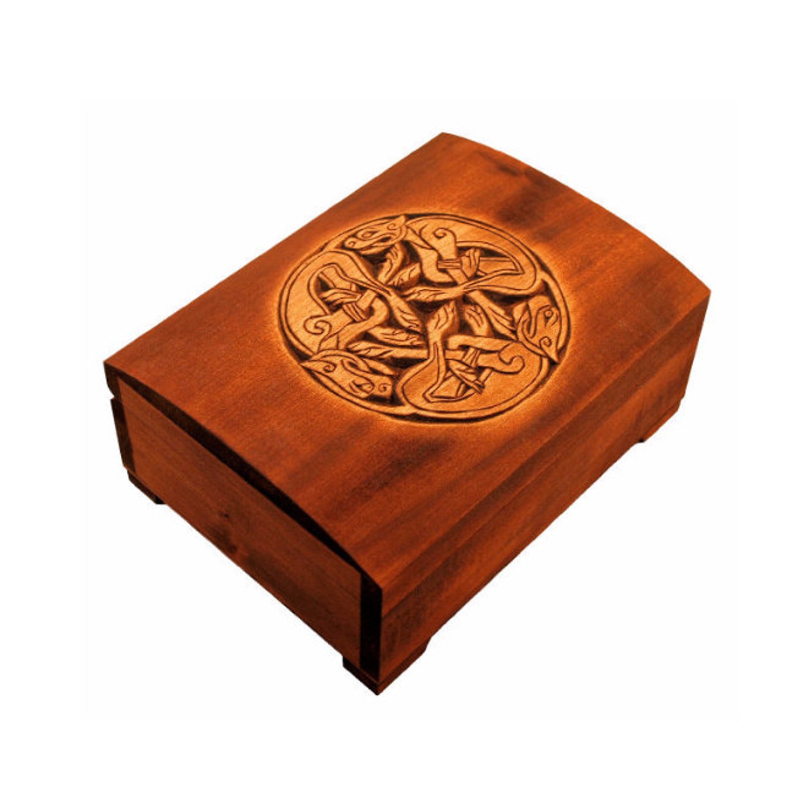 Wooden Historical Jewelry Box With Celtic Ornament From Book of Kells ...