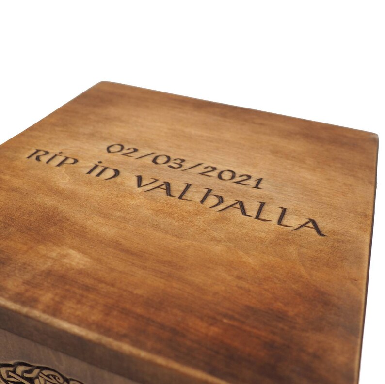 Simple Square Personalized Wood Urn for Human Ashes Hand | Etsy