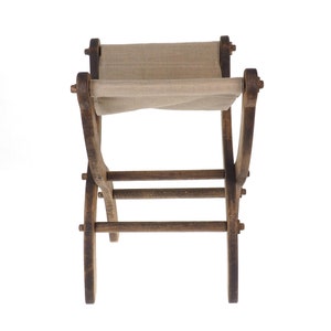 Medium Wooden Folding Stool, Oak Finish, Medieval Stool, Viking, Larp ...