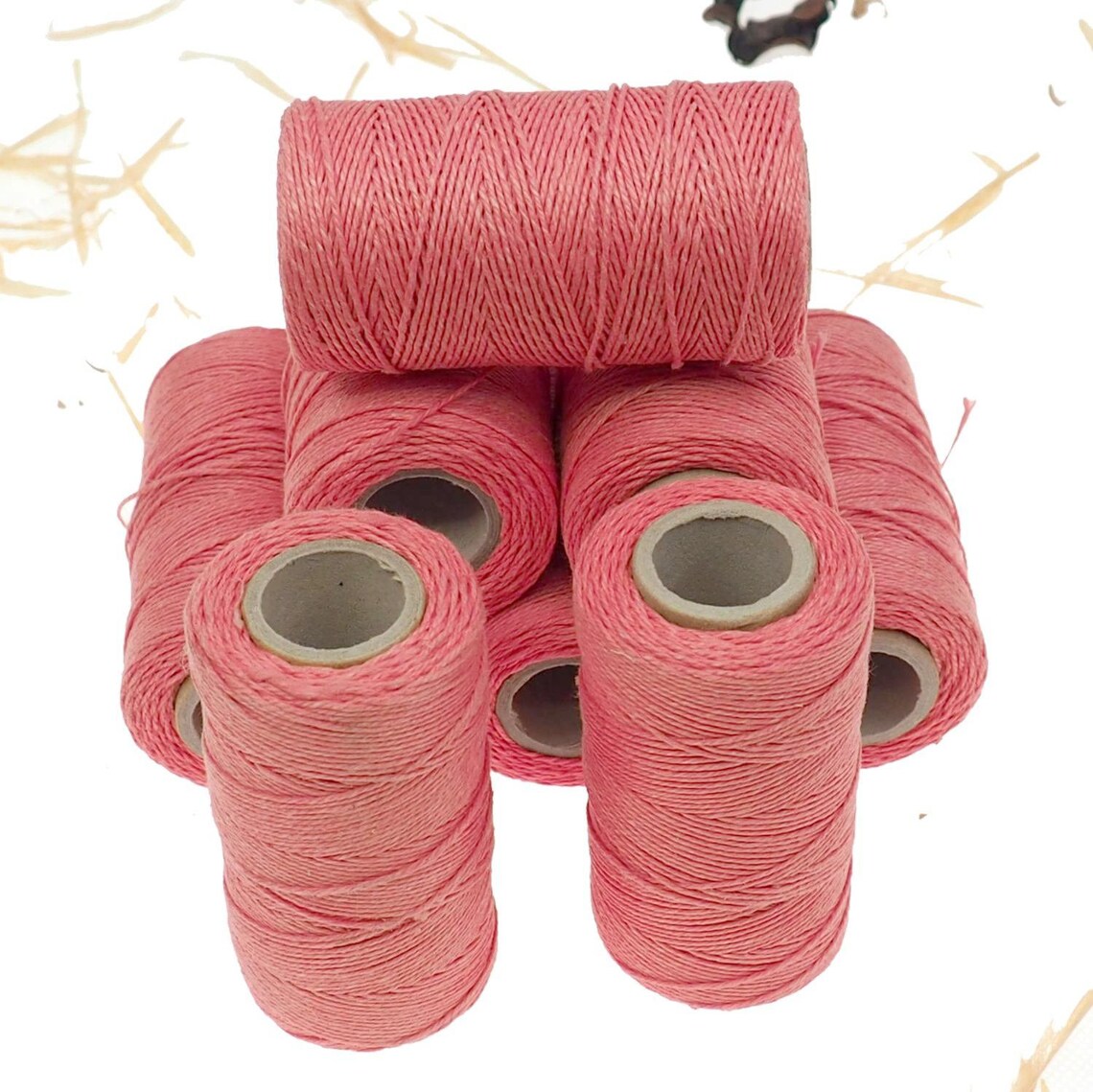 Pink Linen Thread Unwaxed Linen String natural Warp Thread | Etsy