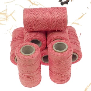 Pink Linen Thread, Unwaxed Linen String ,natural Warp Thread Thickness ...