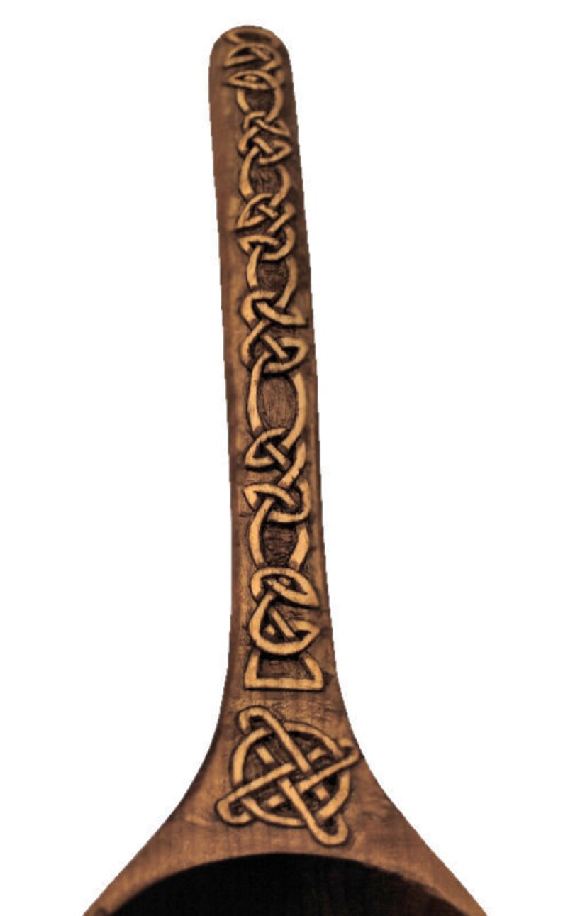 Hand Carved Spoon With a Celtic Pattern | Etsy