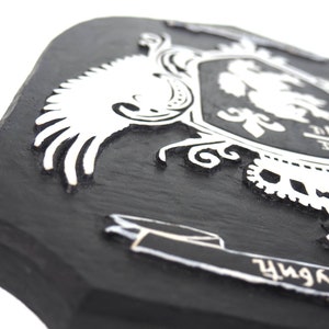 Carved and Painted Personalized Family Crest, Hand Carved, Coat of Arms ...