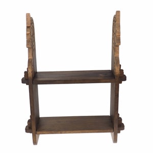 Small Viking Personalized Shelf, Wall Shelf With Wolf Head, Hanging ...