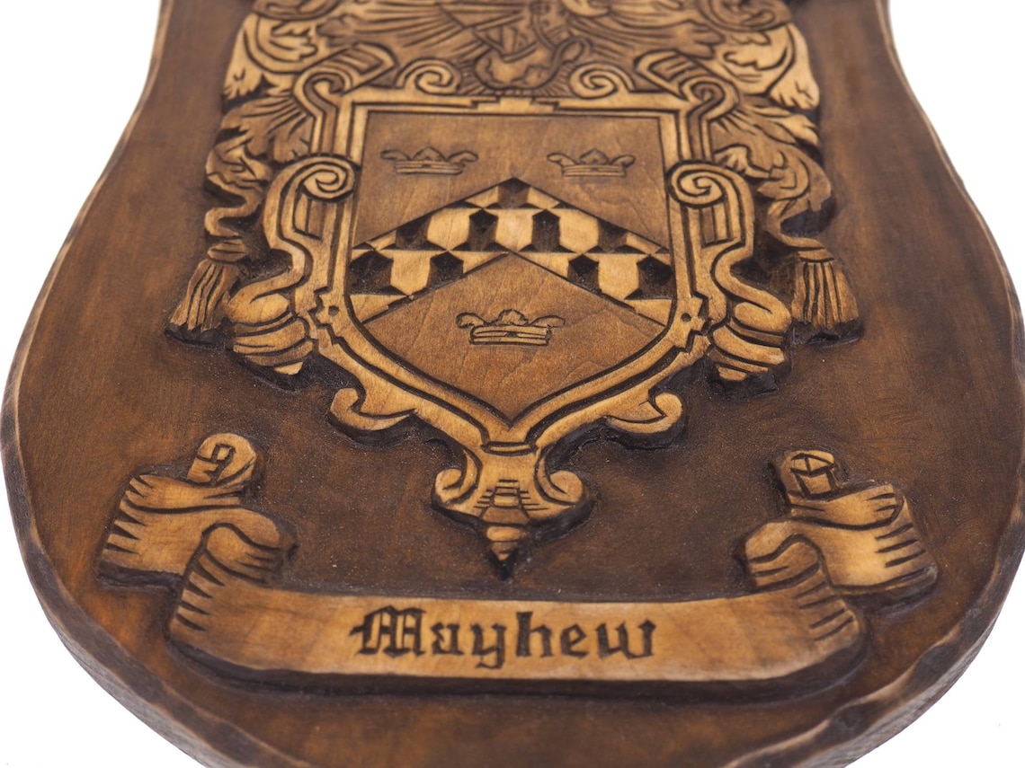 Personalized Family Crest Hand Carved Coat of Arms Custom | Etsy