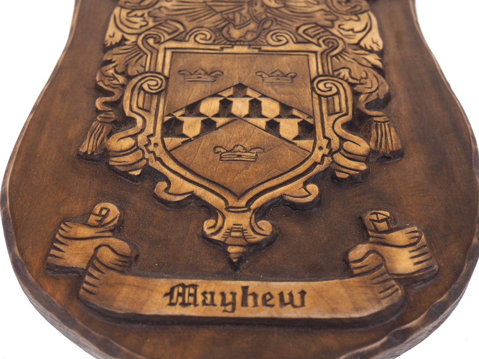 Personalized Family Crest Hand Carved Coat of Arms Custom - Etsy
