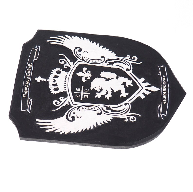 Carved and Painted Personalized Family Crest Hand Carved - Etsy