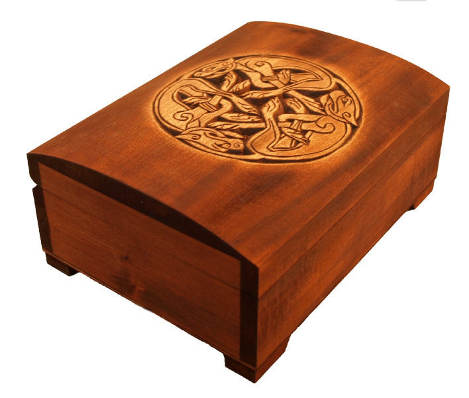 Wooden Historical Jewelry Box With Celtic Ornament From Book of Kells ...