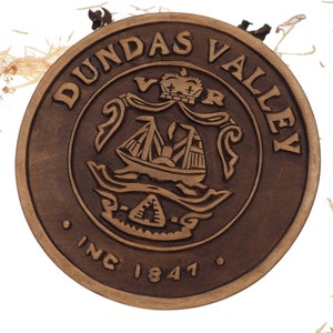 Round Personalized Family Crest, Hand Carved, Coat of Arms, Custom ...