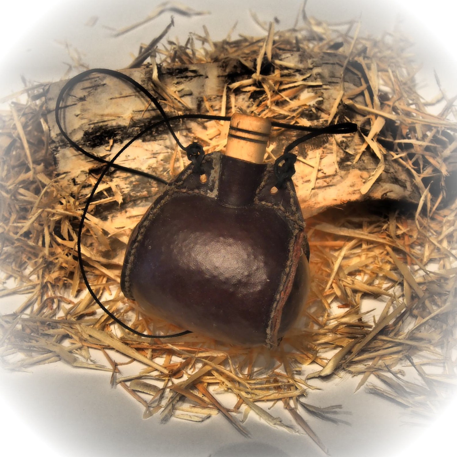 Small Hand Crafted Authentic Medieval Wine Skin With Wooden - Etsy