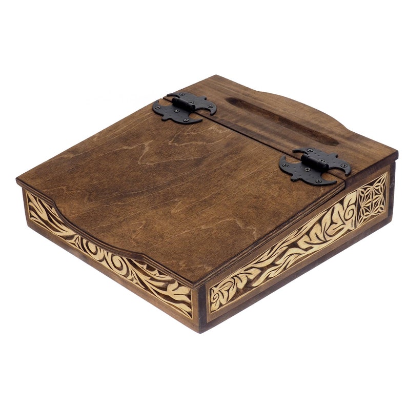 Personalized Hand Carved Medieval Bureau Box Wooden Desk - Etsy