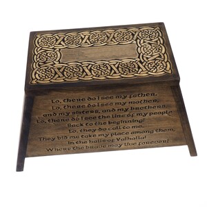 Ebony Viking Personalized Wood Urn With Viking Prayer, Wooden Memorial ...