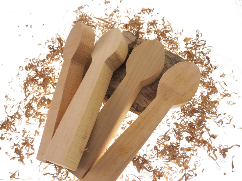 Linden Tree Carving Wood Spoon Blank Set 2 Piece Set - Etsy