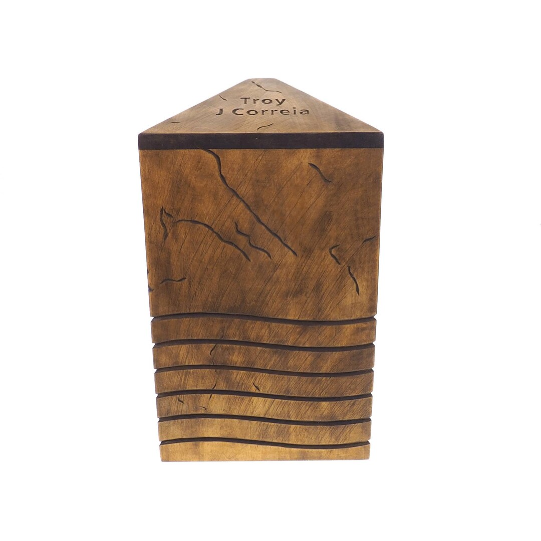 5th Element Elemental Stones Personalized Wood Urn , Wooden Memorial ...