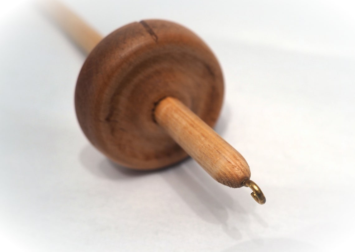 Hand Turned Alder Bottom & Top Drop Spindle | Etsy