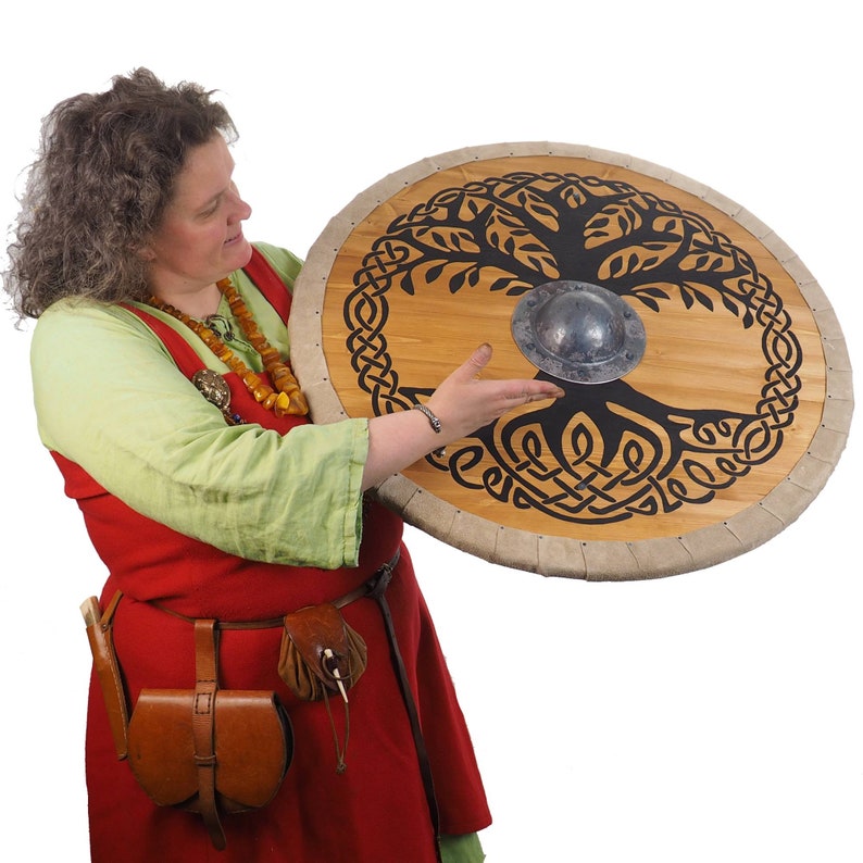 Personalized Big Tree of Life Viking Shield, Norseman, Wall Decor, Larp ...