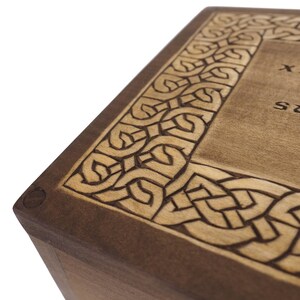 Viking Ship Personalized Wood Urn, Wooden Memorial Box Carved ...
