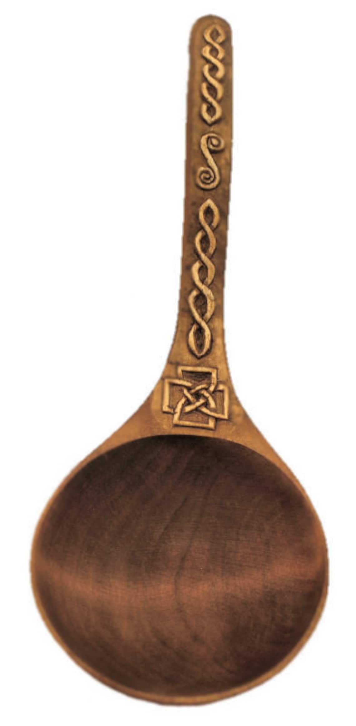 Hand Carved Spoon With a Celtic Pattern - Etsy