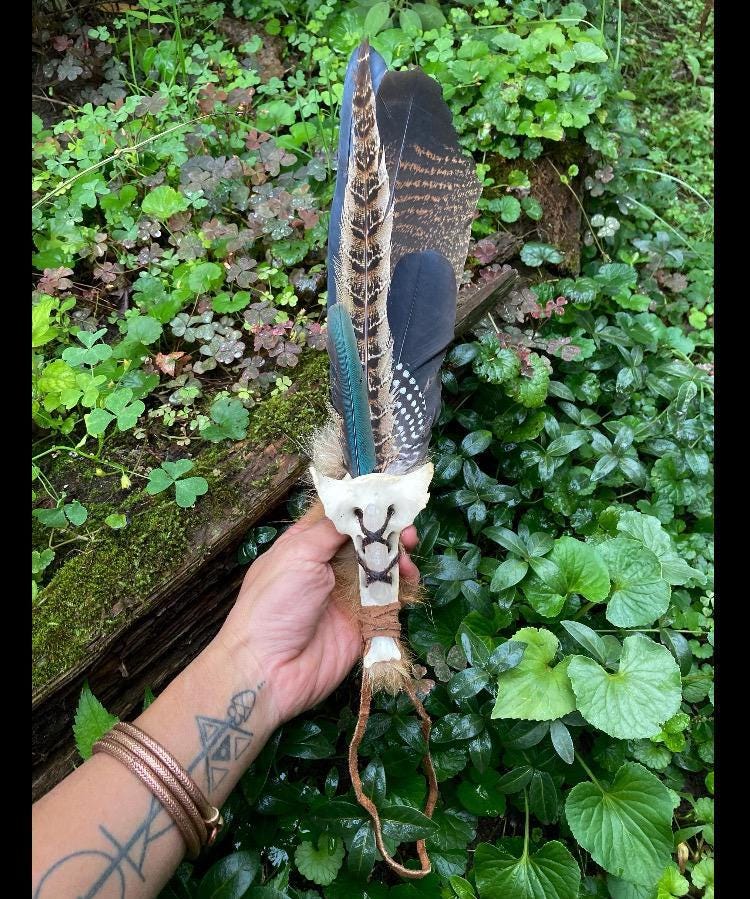 Sacrum Crystal Smudge- Shamanic Tool- Smudge Fan- Energy Cleansing ...