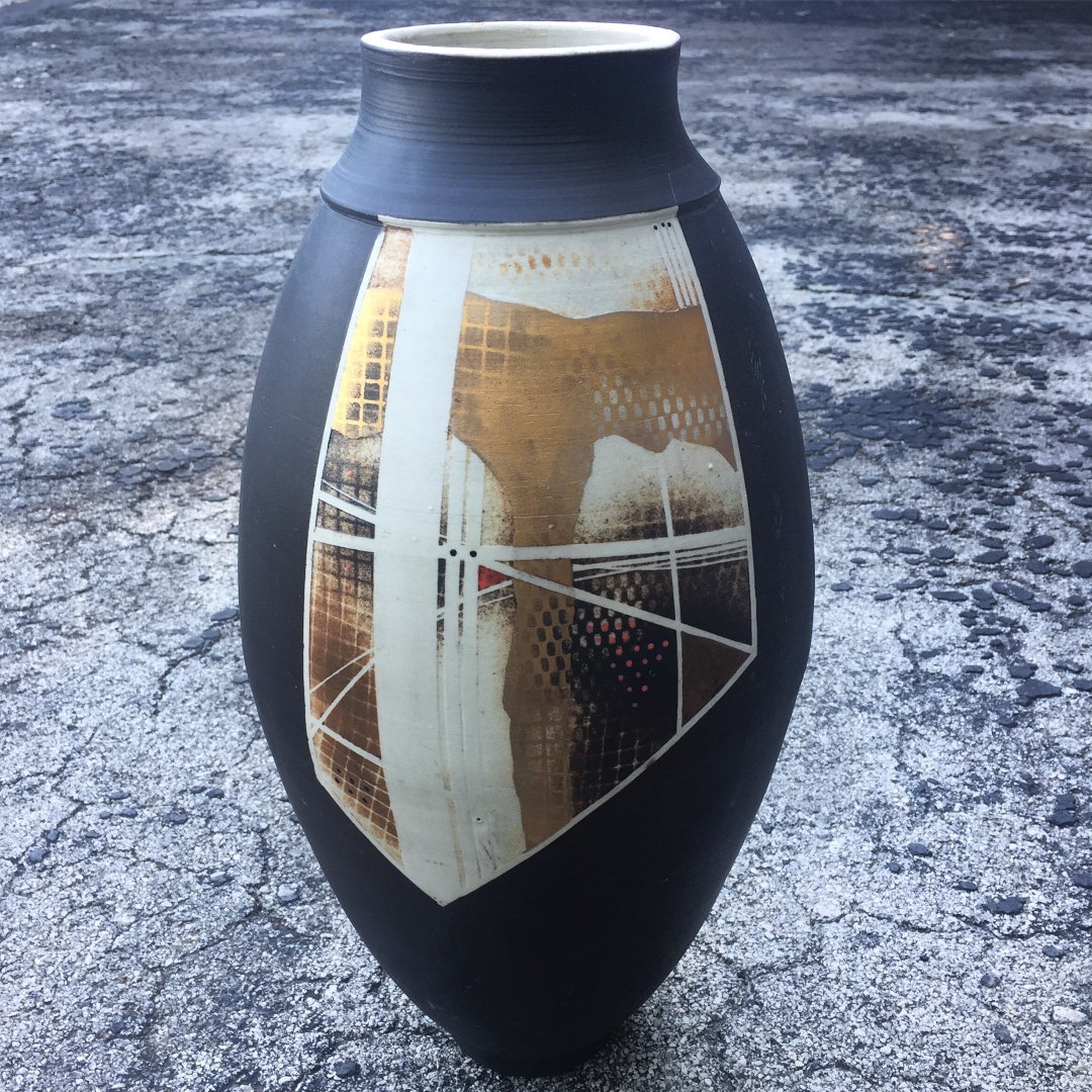 Doug Irish Hosler Postmodern American Studio Porcelain Vase Damaged ...
