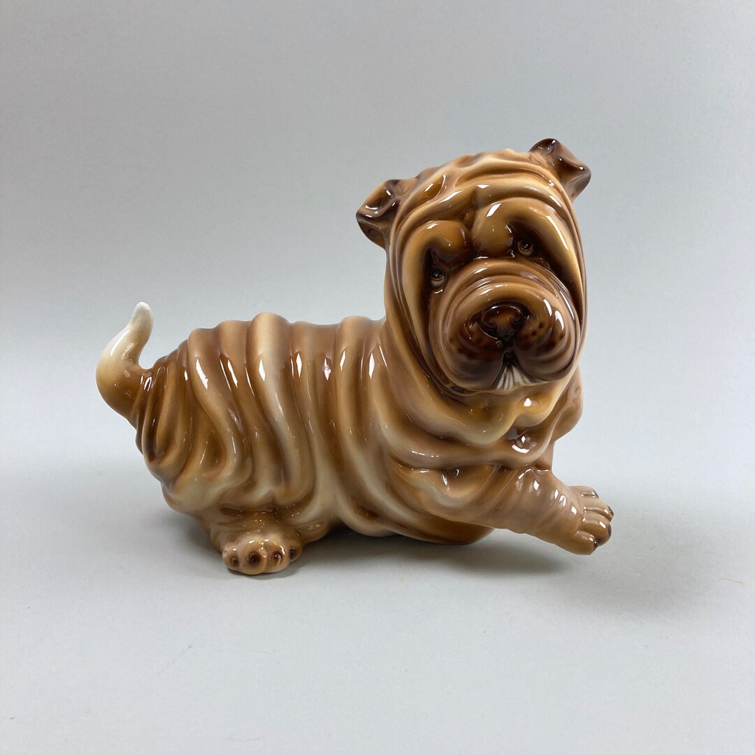 Shar Pei Pup Life Size Hand Painted Italian Ceramic Dog - Etsy