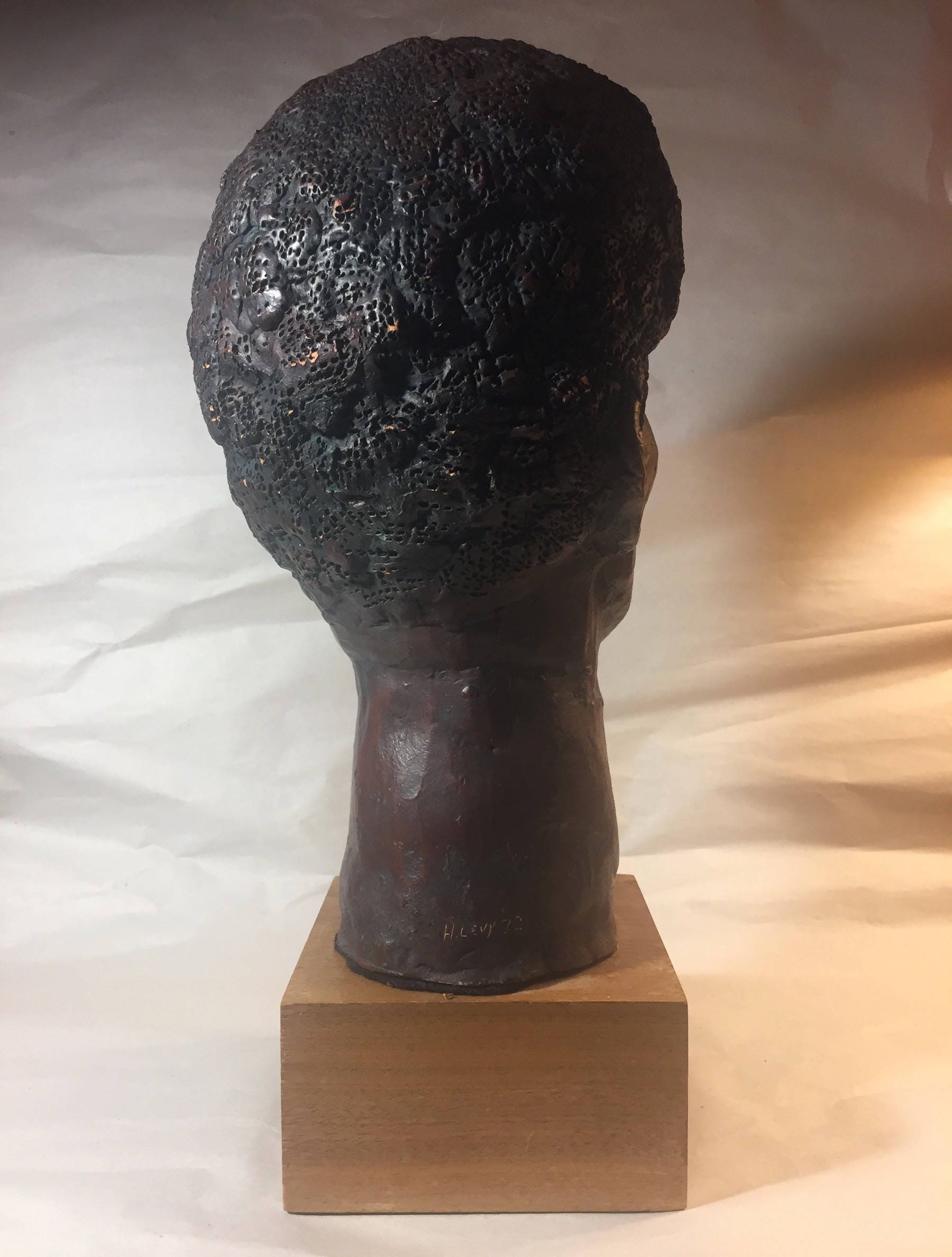Plaster Head Sculpture by H. Levy '72 - Etsy