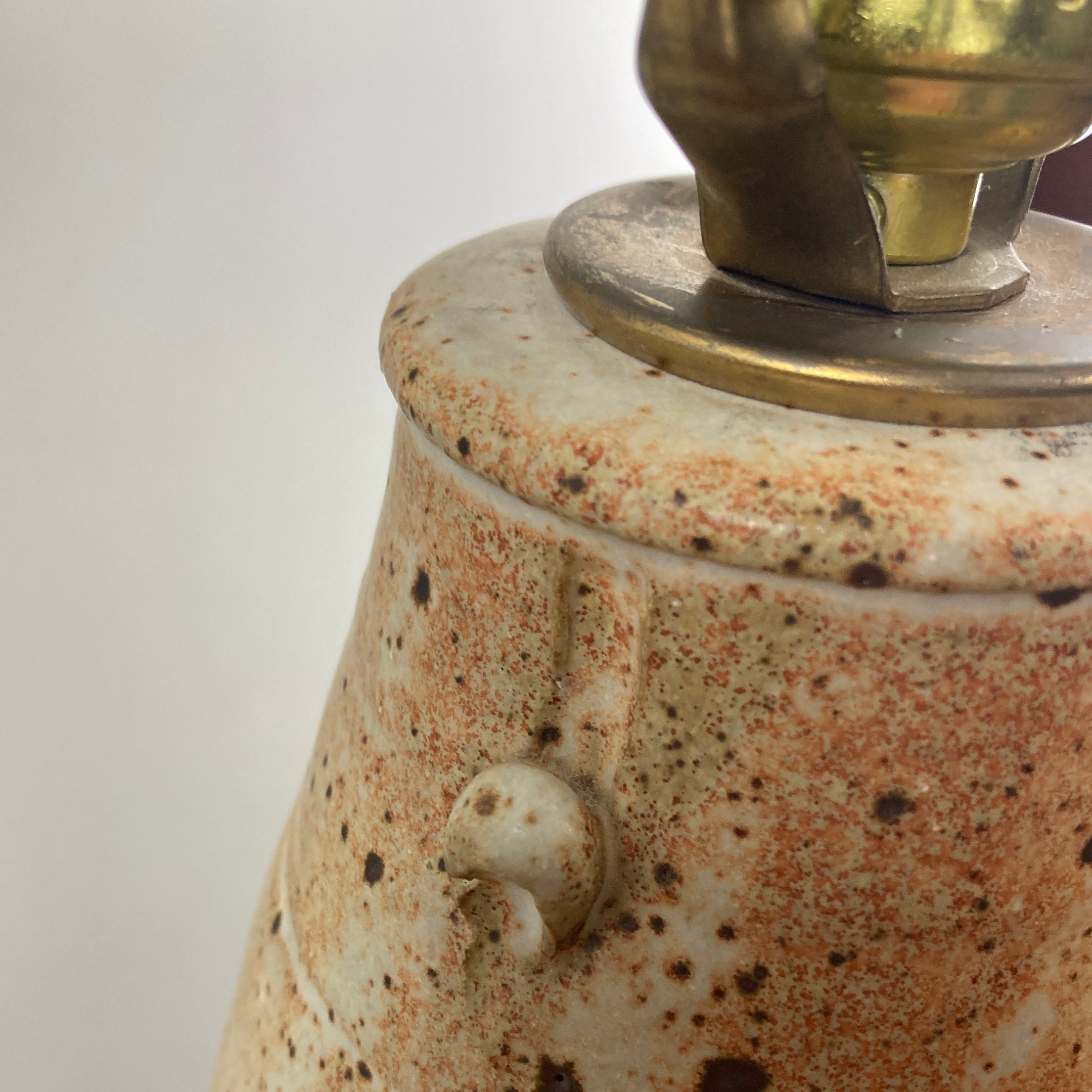 Stoneware Studio Pottery Ceramic Bullet Shape Table Lamp With - Etsy