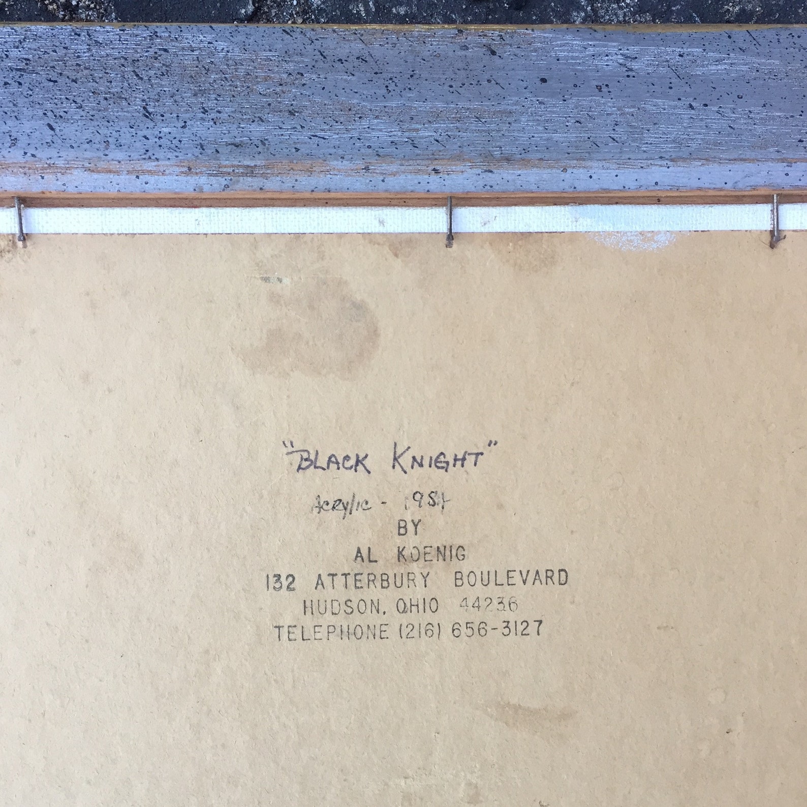 Al Koenig Signed Original Acrylic Painting on Canvas Board "black ...