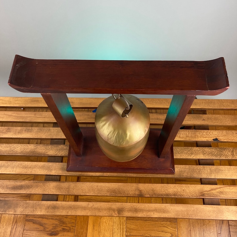 Asian Style Formed and Painted Sheet Metal Bell With Wood Clapper in ...