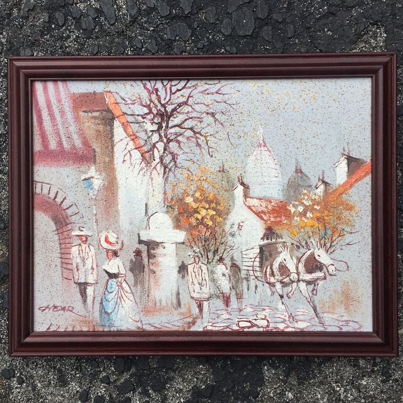 Boris Chezar Signed Original Oil & Sand Painting on Canvas Framed ...