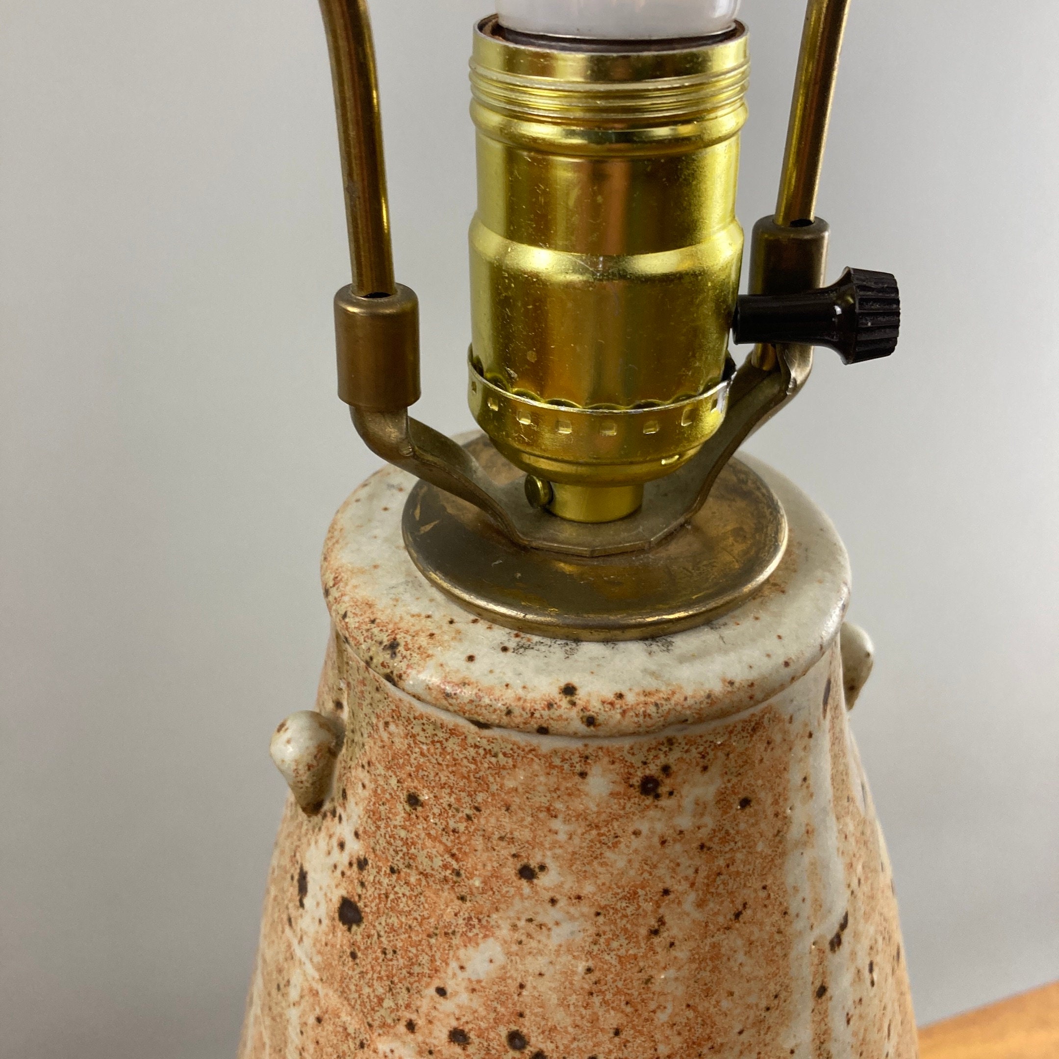 Stoneware Studio Pottery Ceramic Bullet Shape Table Lamp With - Etsy