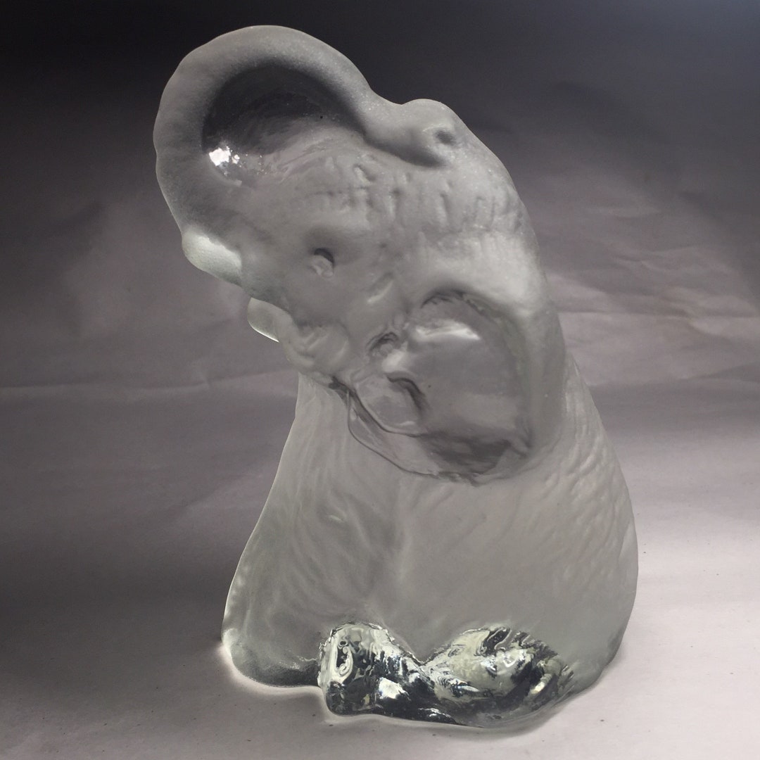Viking Glass Elephant Bookend - Etsy